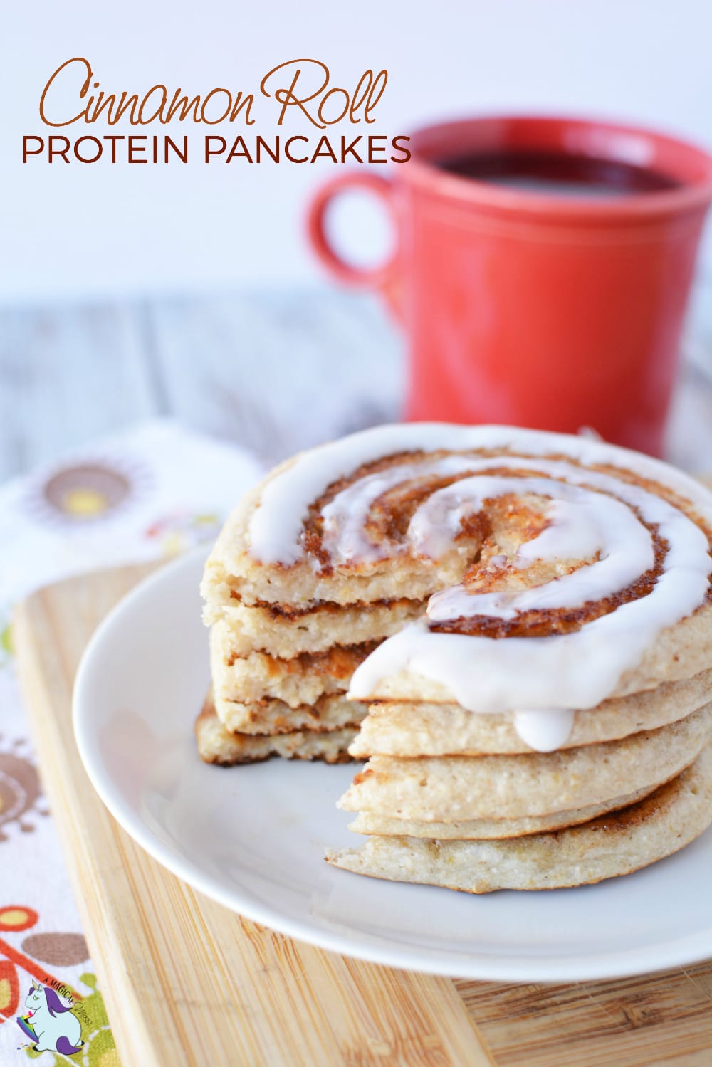 Muscle Building Foods - Scrumptious Cinnamon Roll Pancakes | A Magical Mess
