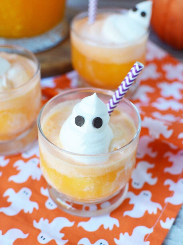 Spooky Ghost Punch | Orange Creamsicle Halloween Punch