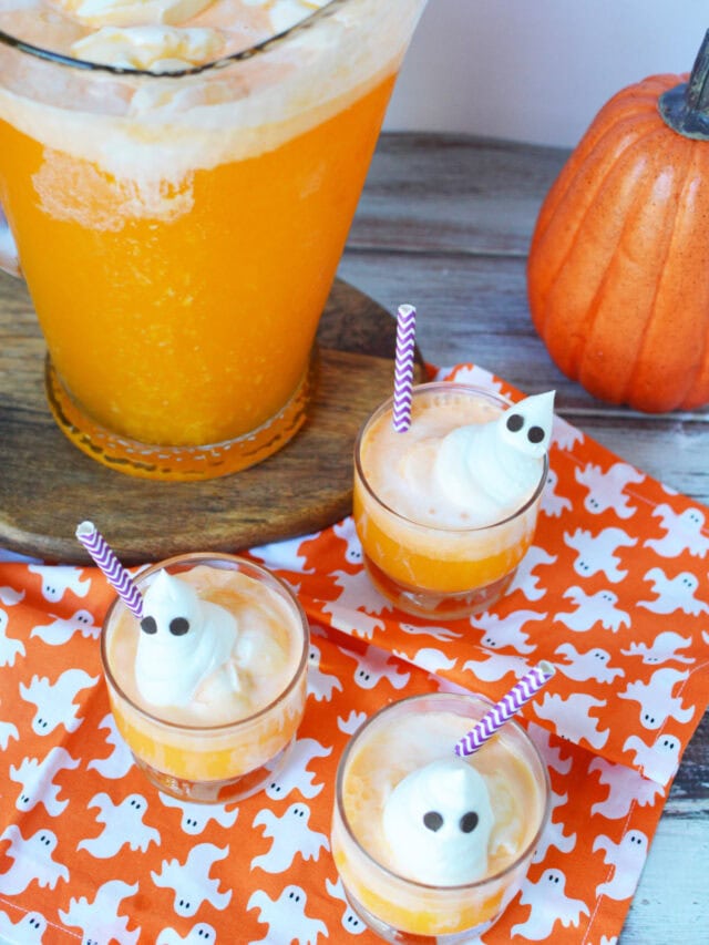 Spooky Ghost Punch | Orange Creamsicle Halloween Punch