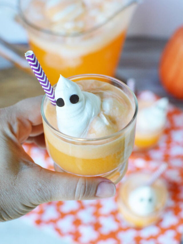 Spooky Ghost Punch | Orange Creamsicle Halloween Punch