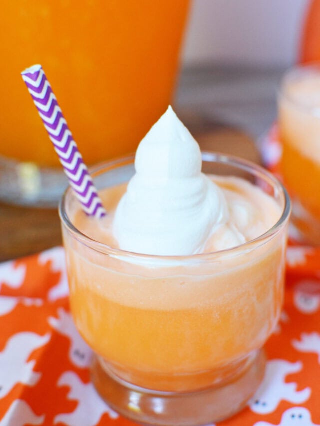 Spooky Ghost Punch | Orange Creamsicle Halloween Punch