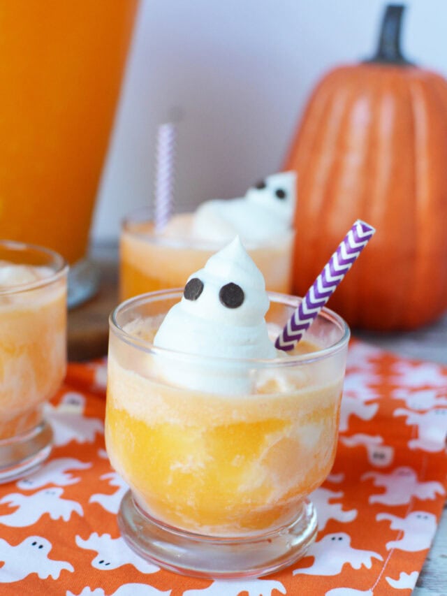 Spooky Ghost Punch | Orange Creamsicle Halloween Punch