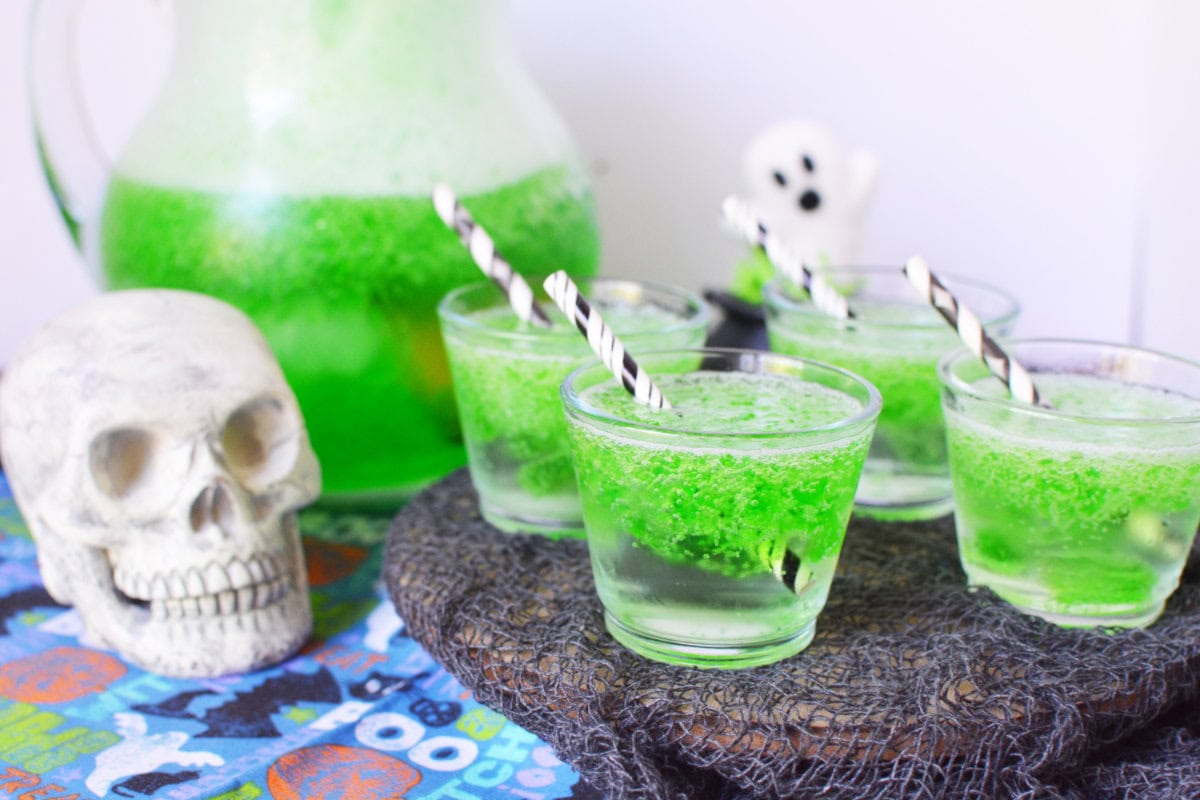 Goblin Goo Green Halloween Punch Recipe | Only 2 Ingredients