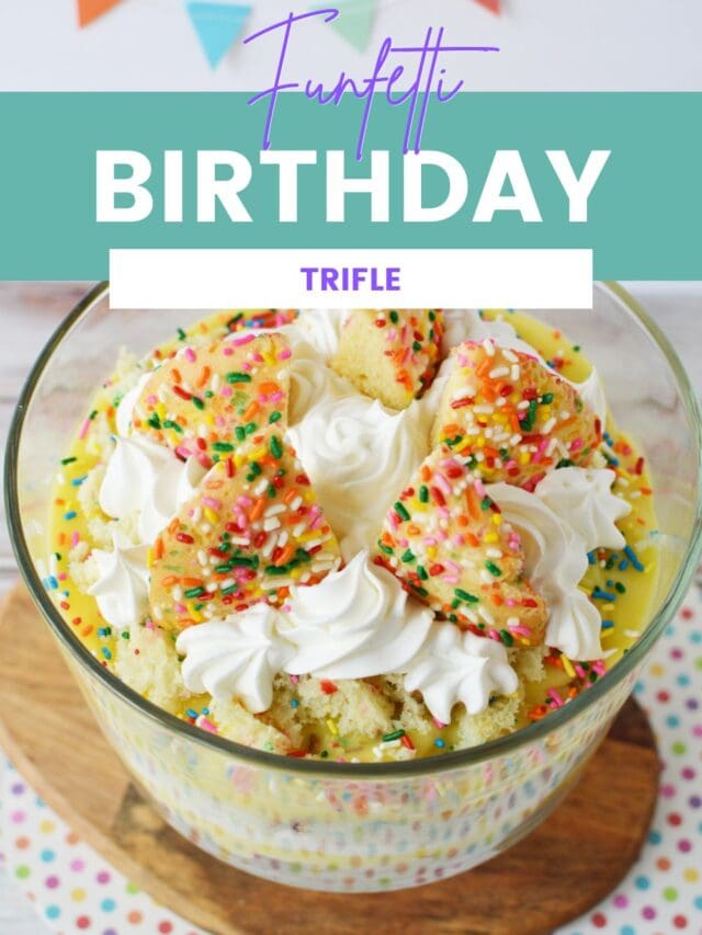 Easy and Colorful Funfetti Birthday Cake Trifle Recipe