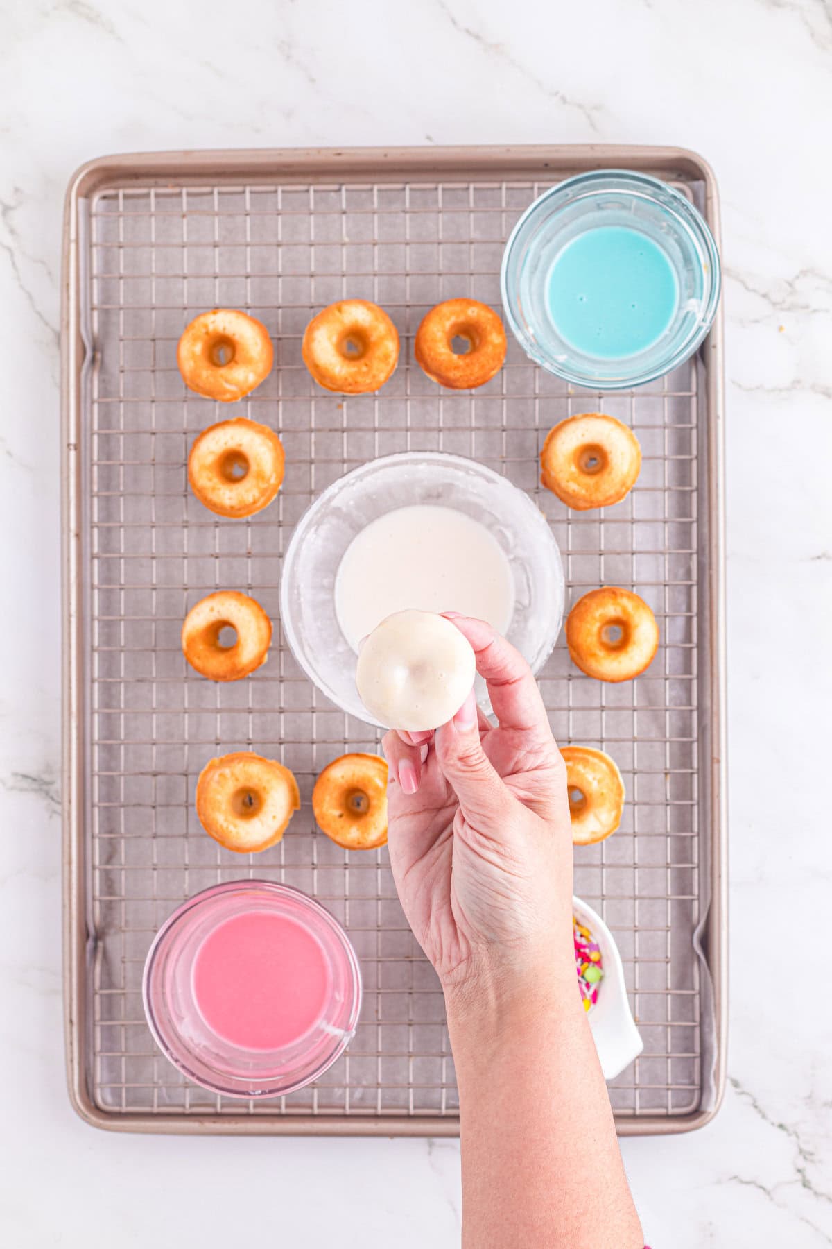 Bright and Delicious Mini Donuts with Colorful Glaze - Little Fairy Donuts