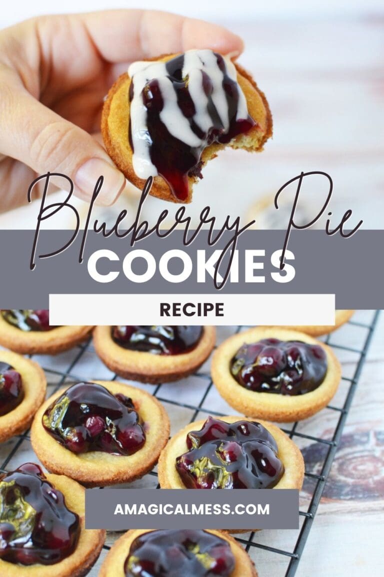 Simple Blueberry Pie Cookies Recipe with Glaze | A Magical Mess