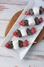 Raspberry Brownie Skewers Easy Dessert Kabobs | A Magical Mess